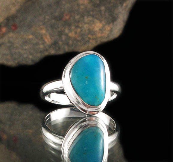 Peruvian Blue Opal Ring - RINGS